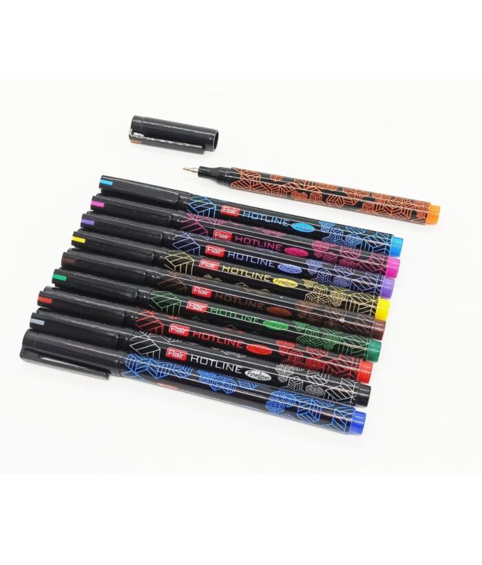Raajkart Flair Hotline Fineliner Set In 10 Pens Buy Books