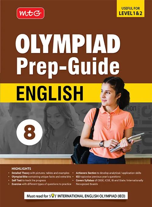 Raajkart.com - MTG Olympaid Prep Guide English for Class 8 Buy Books ...
