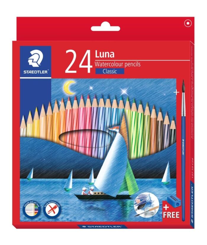 Raajkart.com - Staedtler Water Colour Pencils 24 Shades Luna (Code 137 ...