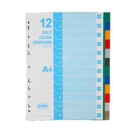 Raajkart.com - Buy Solo Separatorz (12 Multicolored Dividers) A4 (SP312 ...